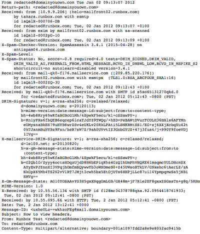 Message Headers | Runbox Help
