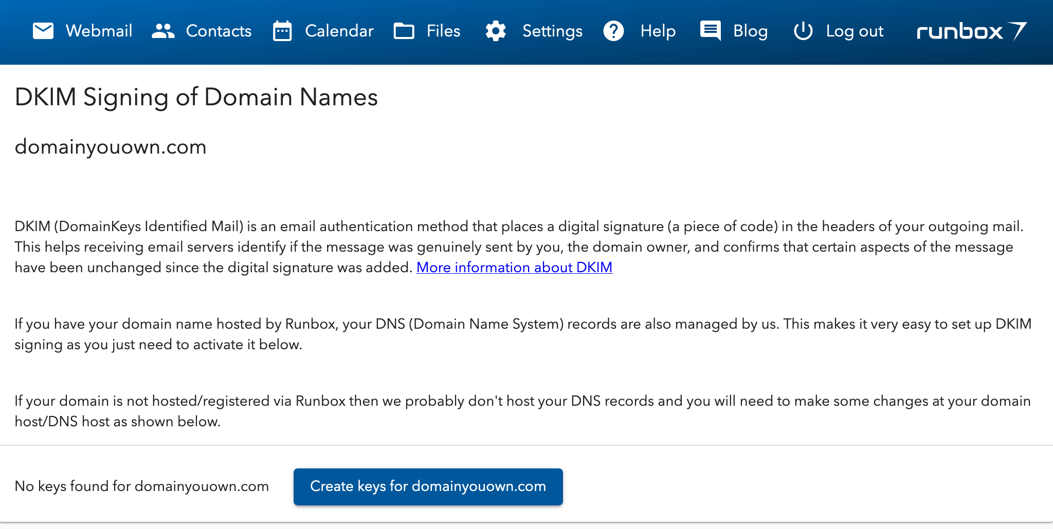 DKIM signing | Runbox Help
